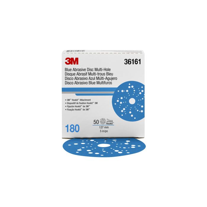 3M Hookit Blue Abrasive Disc 321U Multi-Hole - 180 Grit
