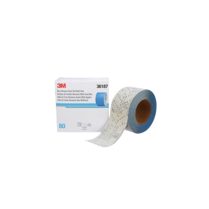 3M Hookit Blue Abrasive Sheet Roll 36187 80 Grit