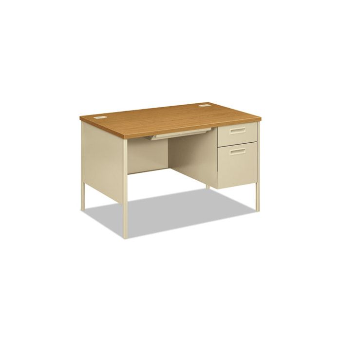 Metro Classic Right Pedestal Desk 48" Harvest/Putty
