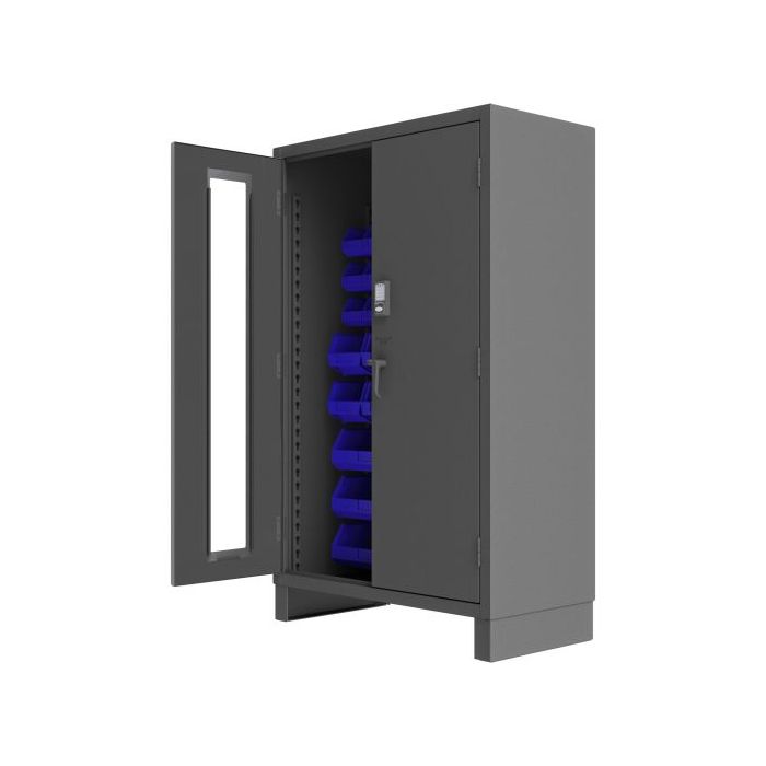 Durham 3703CXC-42B-5295 Access Control Cabinet, 42 Blue Bins,48-1/8 ...