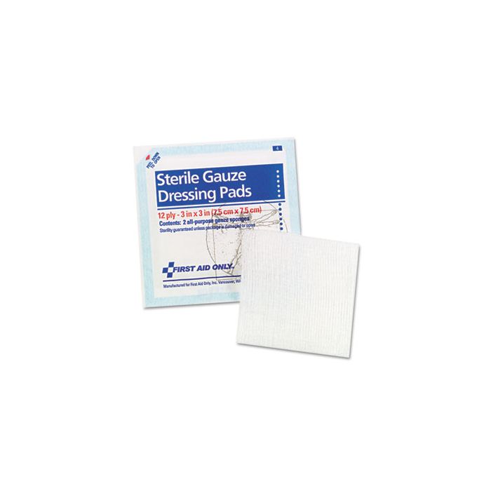 SmartCompliance Sterile Gauze Pads, 3x3, 12-Ply, 5-Pack