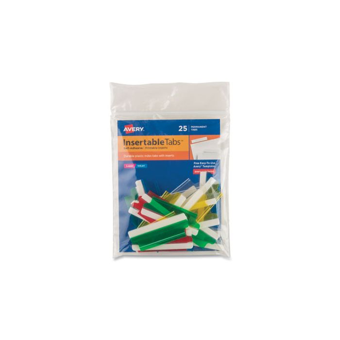 Insertable Index Tabs 2" - Assorted, Printable