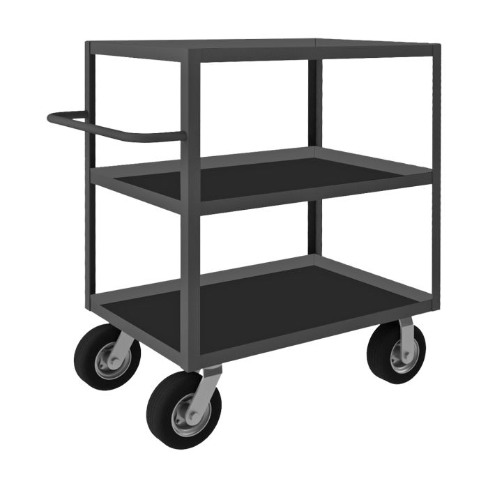 Durham RIC-243645-3-ALU-95 Instrument Cart, 3 Lipped Shelves,42-1/4 ...