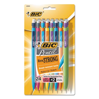 Xtra Strong Mechanical Pencil Value Pack 0.9 mm HB 2.5 Black Lead Assorted Barrel Colors 24 Pack