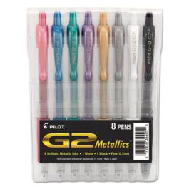 G2 Metallics Gel Pen, Fine 0.7mm, Assorted Colors, 8-Pack