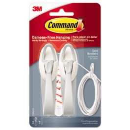Command Cable Bundler - White, Damage-Free Cord Organizer