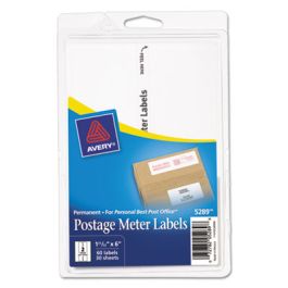 Postage Meter Labels for Personal Post Office, 1.78 x 6, White, 2/Sheet ...