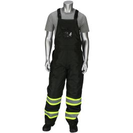Non-ANSI Ripstop Insulated Two Tone Bib Overalls, Black, M 318-1780-BK/M